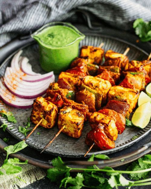 Basil Paneer Olive Tikka – Maya Express